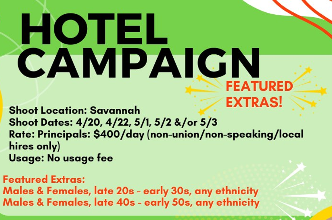 Featured Extras Casting Call - Film Savannah